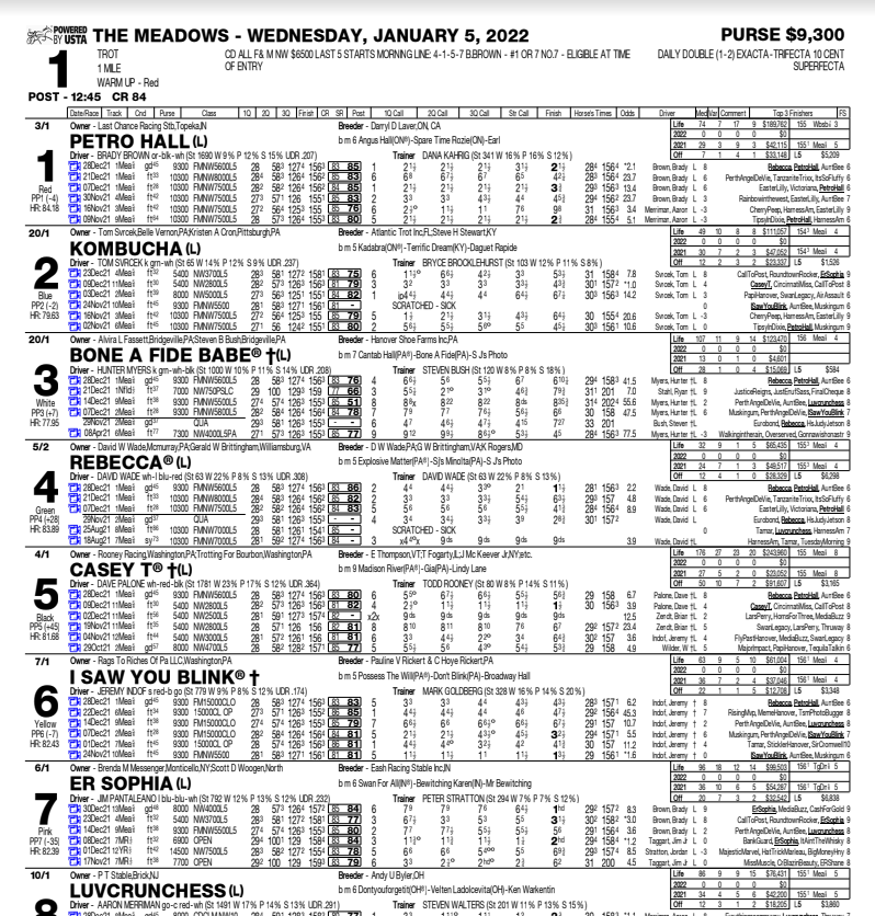 Race Program - Meadows Racing