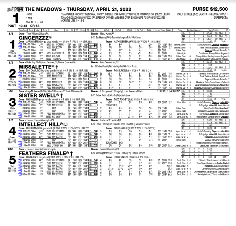 Race Program - Meadows Racing