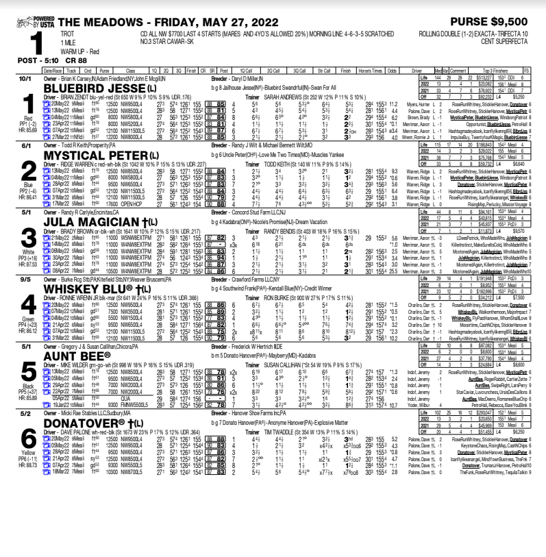 Race Program - Meadows Racing