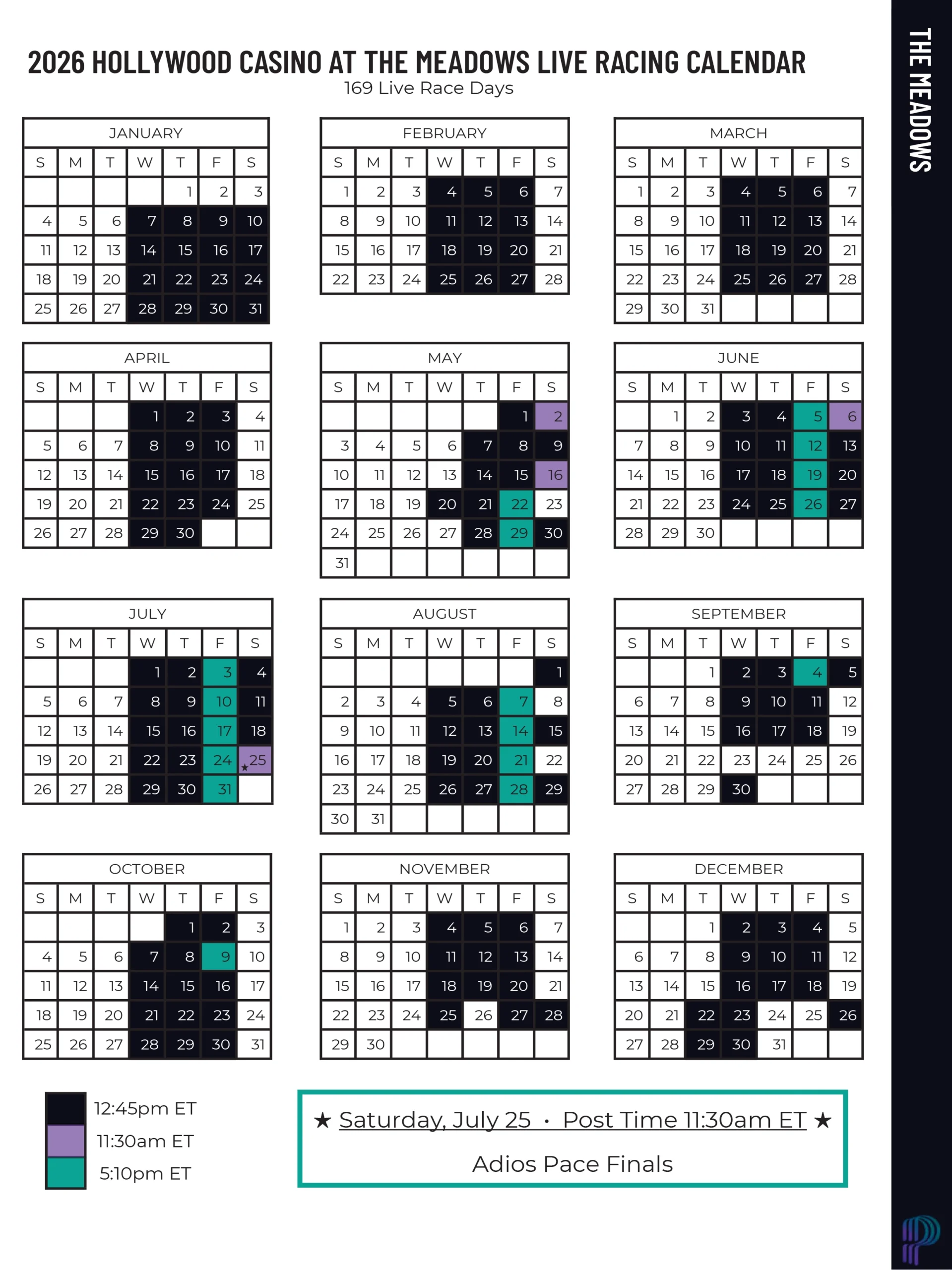 Racing Calendar - Meadows Racing